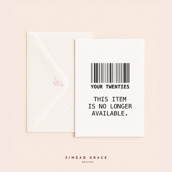 Barcode Birthday Card – Sinead Grace Design